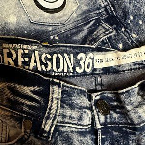 Reason | Jackets & Coats | Reason Mens Blue Smileyface Denim Jacket And ...